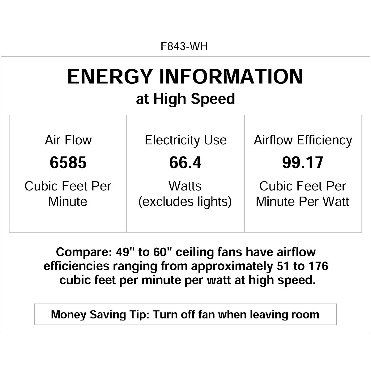 MINKA-AIRE F843-WH, Wave, 52" Ceiling Fan, White
