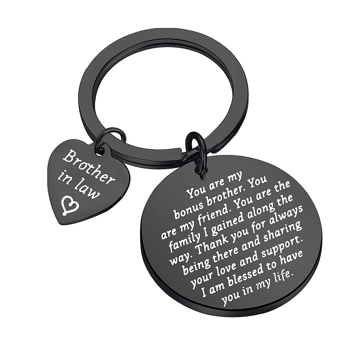 PLITI Bonus Brother Gifts Brother-In-Law Gifts Brother Keychain Brother Of The Bride Gifts (Brother in law bl)