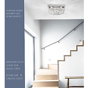 LED Crystal Chandelier Kitchen Ceiling Lights Crystal Flush Mount Ceiling Light Bedroom Chandelier Small Crystal Ceiling Light Fixture Modern Chandelier for Hallway Bathroom Chandelier Light,6000K