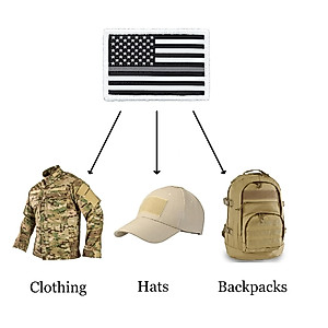 Great 1 Thin Grey-Gray Line American Flag Patch 2-Pack, Correctional Officer, 2x3 inch, Woven, Hook and Loop Fastener/Backing, Tactical Accessory for Clothing-Jackets-Hats-Backpacks