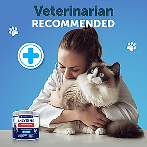 Lysine for Cats - L-Lysine Powder for Cats - Immune Support for Cats Sneezing and Runny Nose, Cat Cold, Eye Function, Respiratory Health - Allergy Relief - Lysine Supplement for Cats
