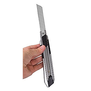 Internet's Best Snap-Off Utility Knife - Regular - Set of 3 - Belt Clip - Retractable Razor Knife Set - Box Cutter Locking Razor Knife