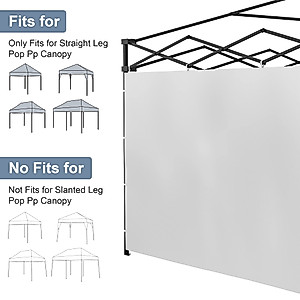 Morngardo Pop Up Canopy Tent Sidewalls with Silver Coating for 10x10 Outdoor Ez Up Vendor Party Tent, Waterproof and UV Protection (Sidewall x3pcs)