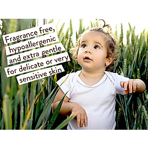 Babo Botanicals Sensitive Baby Fragrance-Free 2-in-1 Bubble Bath & Wash - Shea Butter, Calendula & Oat - Vegan - EWG Verified - For Babies & Kids