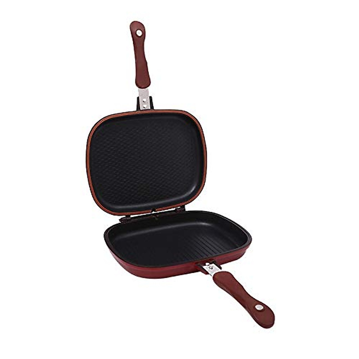 CHUNYU 32cm Double Side Grill Fry Pan Cookware Stainless Steel Double Face Pans Durable Pancake Pan Cookware Kitchen Pot