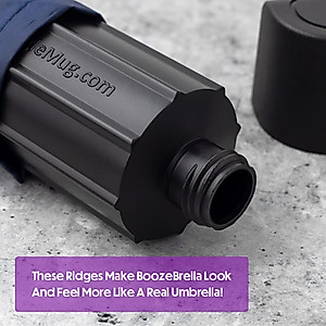 BoozeBrella by Smuggle Mug | Umbrella Hidden Alcohol Flask | Disguised Plastic Container to Sneak Liquor | Conceal Flasks for Women & Men | Funny & Sneaky Way to Hide Liquid (Black w/White Dots)