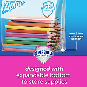 Ziploc Gallon Food Storage Slider Bags, Power Shield Technology for More Durability, 68 Count