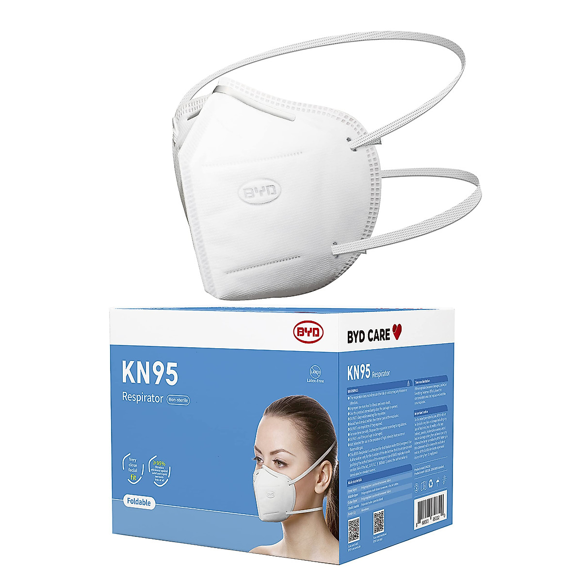 BYD CARE KN95 Masks - Comfortable & Breathable Protection