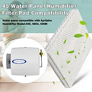 45 Water Panel Humidifier Filter Pad Replacement Compatible with Aprilaire Whole House Humidifier Models 400, 400A, 400M Humidifier Parts, Furnace Humidifier Filter Accessories -(2 Pack)