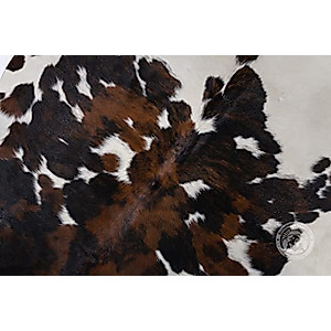 Genuine Tricolor Cowhide Rug XL 6 x 7-8 ft. - 180 x 240cm
