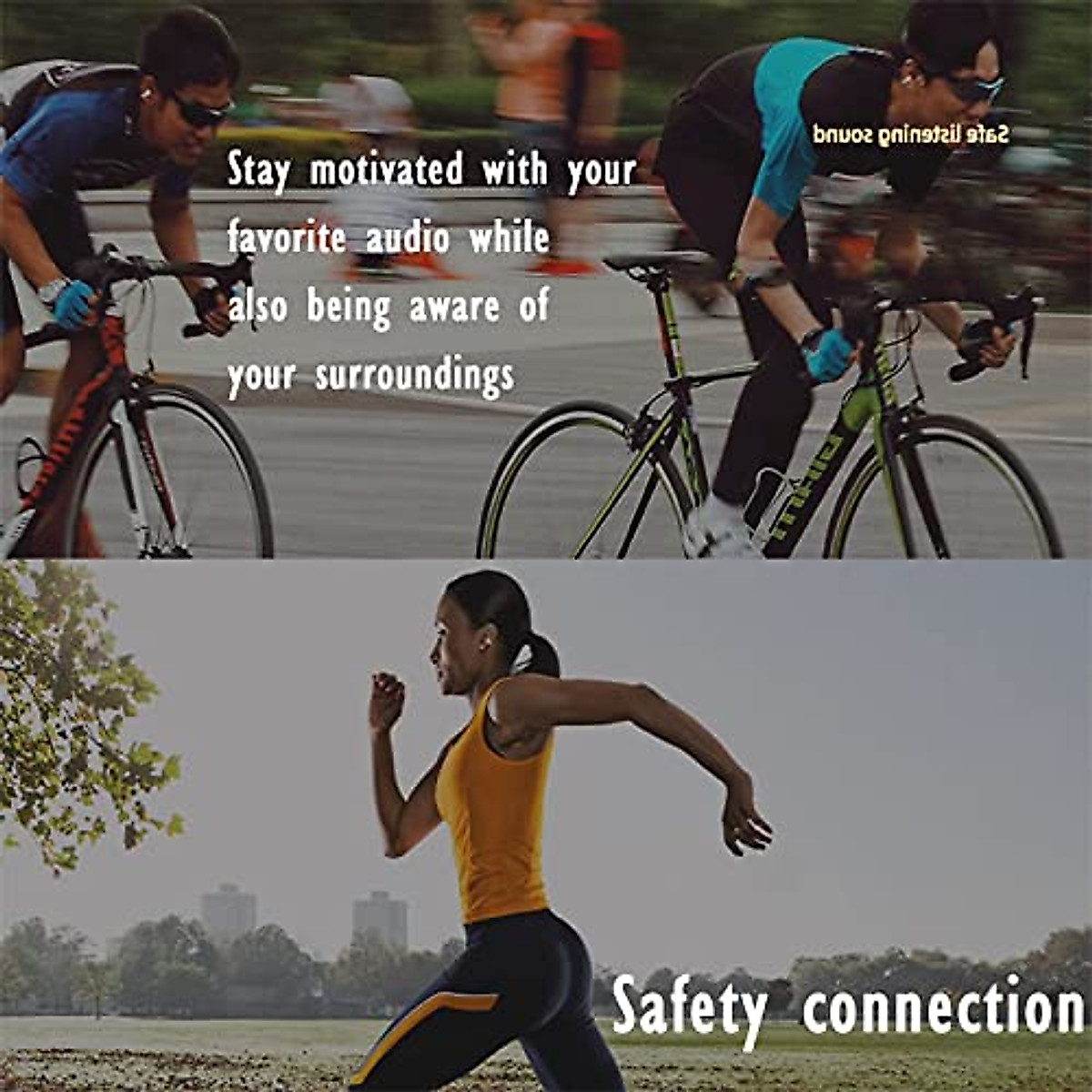 Ear Clip Bone Conduction Headphones Clip On Open Ear Earbuds Headset Bone Conduction Earbuds Head Set Cycling Bluetooth Bone Conducting Headphones Induction Earphones