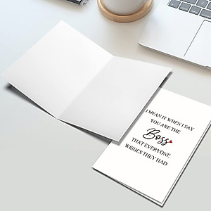 Ogeby Funny Boss Birthday Cards Gifts for Boss Women Men, Happy Boss’s Day Card Gifts for Him Her, You Are the Boss That Everyone Wishes They Had