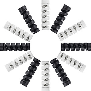 Jetec 12 Pieces Charger Cable Protector Cable Saver, Highly Flexible Spiral Silicone USB Wire Protector, Cord Protector Saver, Mouse Protector, Suitable for All Cell Phones Computers