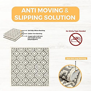 The Sofia Rugs Entryway Rug - Absorbent Door Mat Indoor with Non-Slip TPR Backing - Dirt Trapping Washable Indoor Doormat - Perfect Indoor Door Rug for Dogs, Kids, and High Traffic Areas