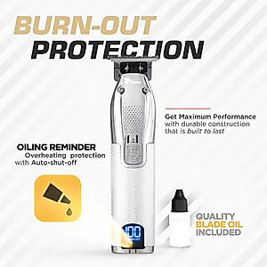 Fagaci Men's Hair Trimmer - Turbo Power with Precise Cutting, Adjusted Zero Gap Blades for Clean and Fine Cuts