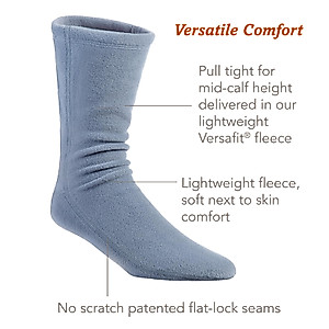 Acorn Mens and Womens Versafit Fleece Sock: Super Soft & Ultra-Warm, Mid-Calf Height, Flat-Flock Seams