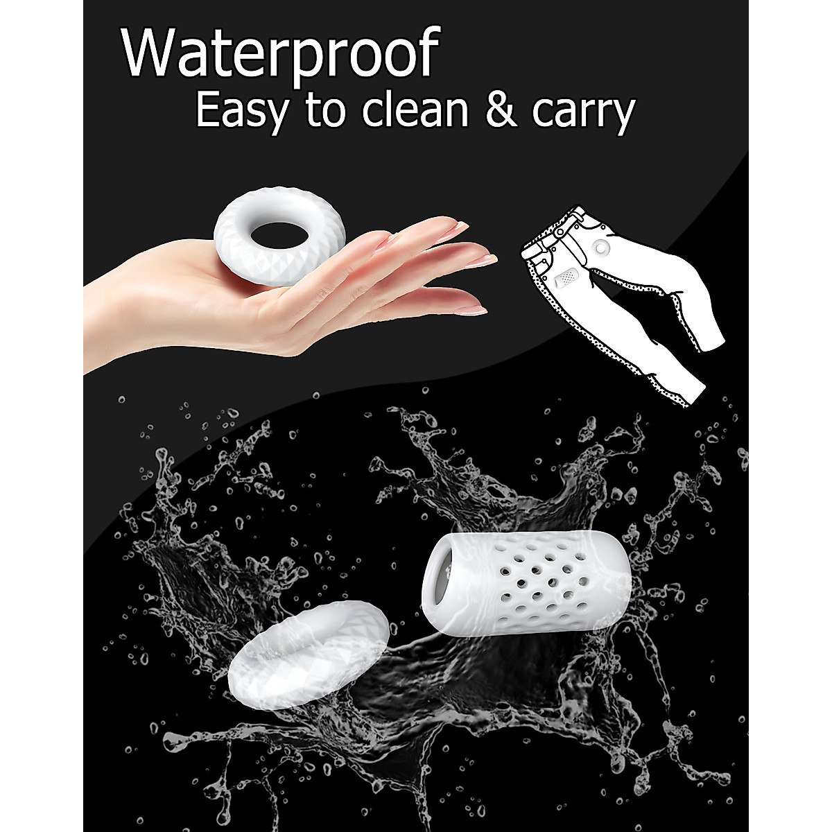 5 Different Sizes Cock Ring Set Penis Sleeve Adult Sex Toys & Games for Men and Couples Penis Ring Pump Sheath Cock Rings for Men Erection Sex Extender Girth Extension Male Sex Toy Sleeve Enlarger