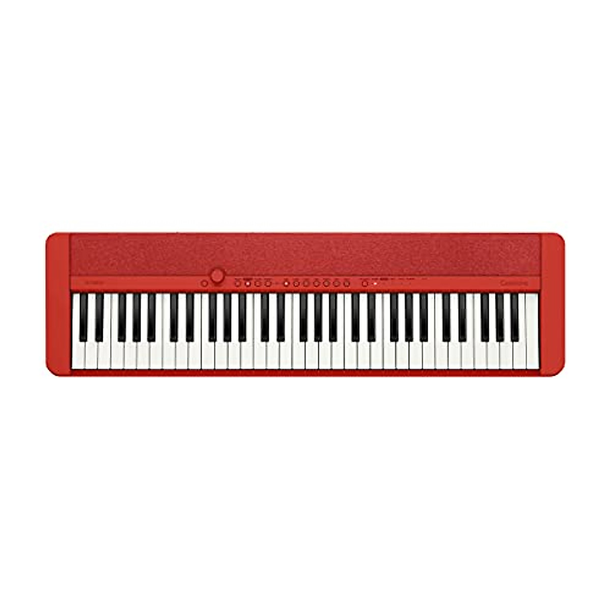 Casio Casiotone CT-S1 61-Key Portable Digital Keyboard - Red Bundle with Adjustable Stand, Bench, Headphones, Sustain Pedal, Instructional Book, Instructional DVD, and Austin Bazaar Polishing Cloth