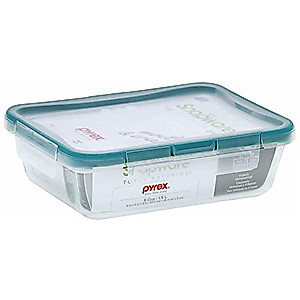 Snapware 6-Cup Total Solution Rectangle Food Storage Container, Glass