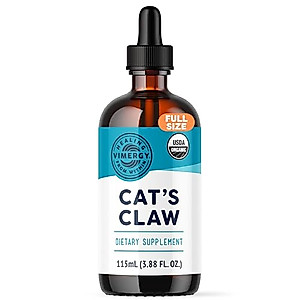 Vimergy USDA Organic Cat’s Claw Extract, 57 Servings – Alcohol Free Cats Claw Tincture - Supports A Healthy Immune System - Gluten-Free, Non-GMO, Kosher, Vegan & Paleo Friendly (115 ml)