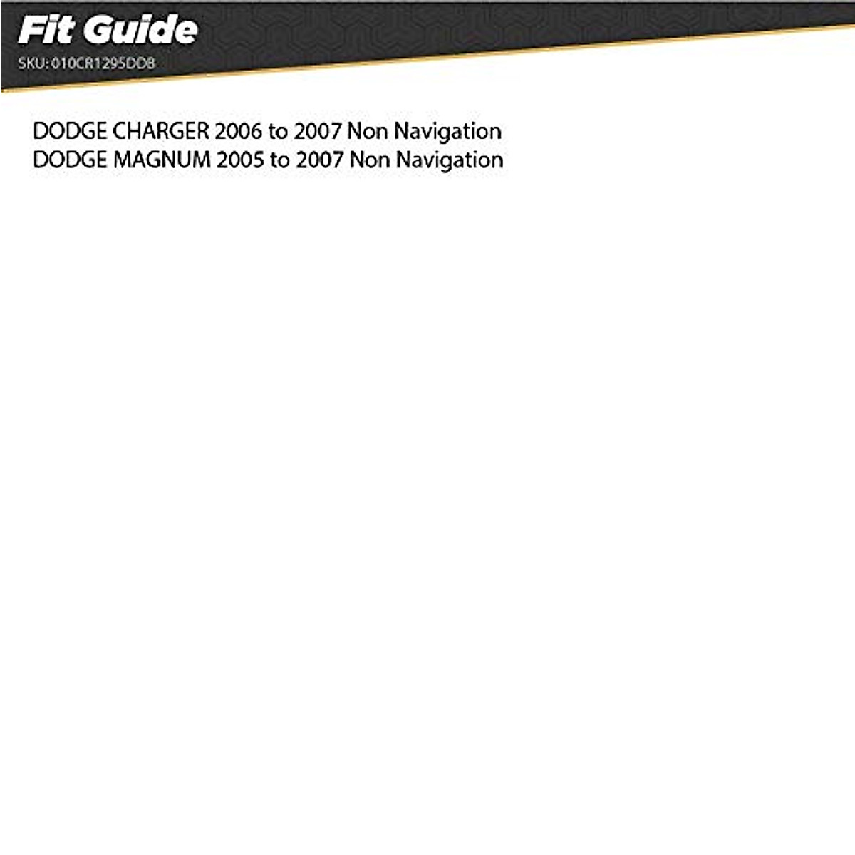 Scosche CR1295DDB Compatible with 2005-2007 Dodge Charger/Magnum ISO Double DIN Dash Kit Black