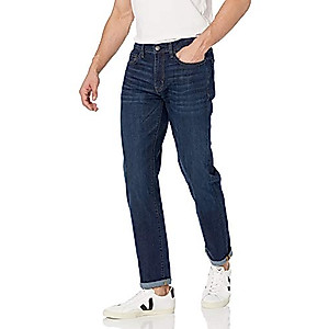 Amazon Essentials Men's Slim-Fit High Stretch Jean, Dark Wash, 33W x 28L