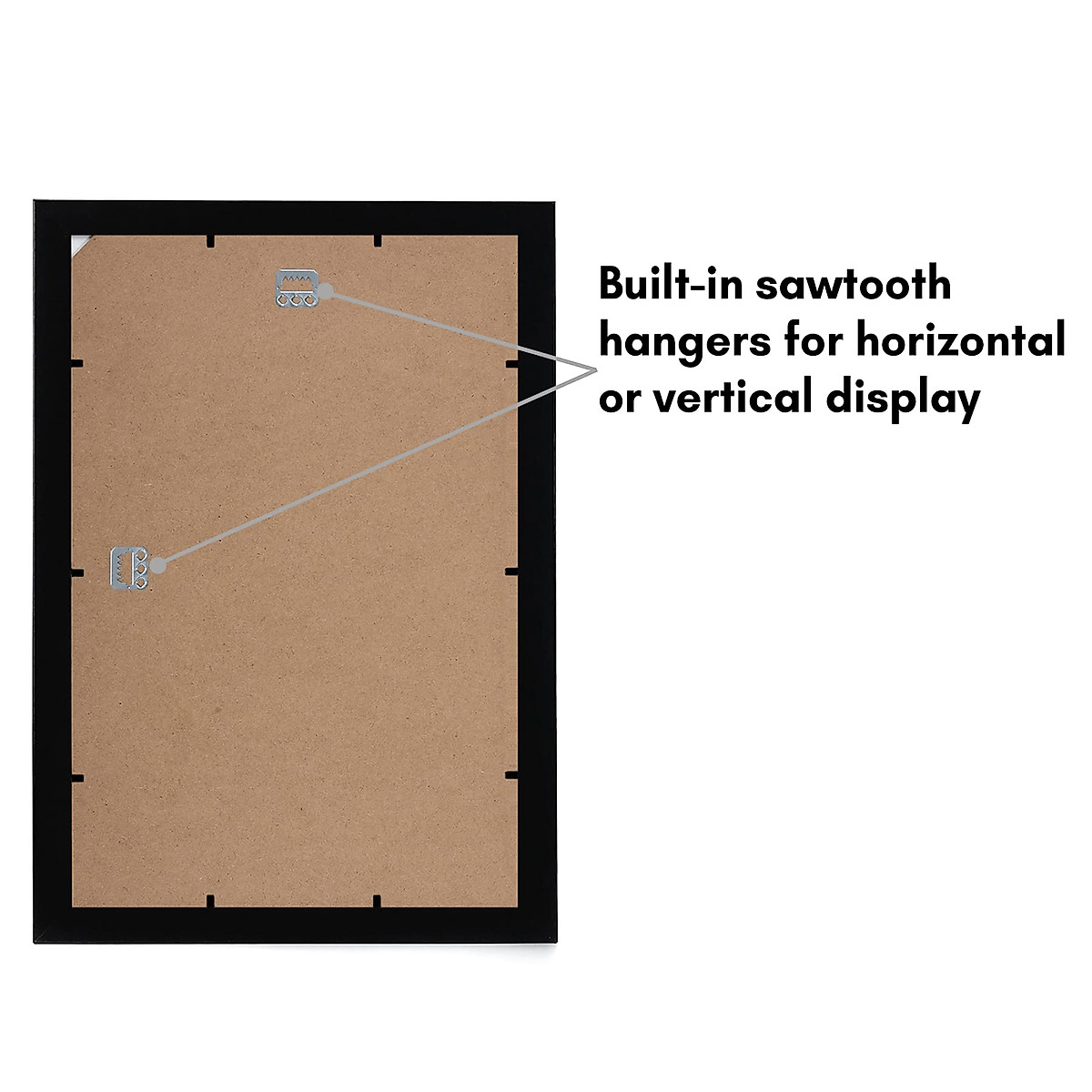 Americanflat 11x17 Picture Frame with Shatter-Resistant Glass - Gallery Style Frame with Engineered Wood - Signature Collection - Photo Frame for Wall Display - Black