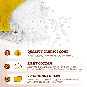 Focuprodu Bench Cushion 42x16. Soft and Breathable Window Seat Cushions Indoor. Non-Slip and Durable Bench Seat Cushion. (42x16, Yellow)