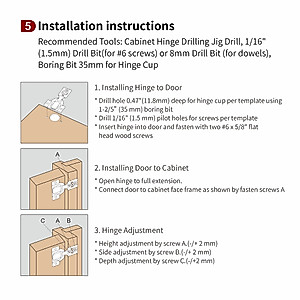 STIANC 50 Pack 1/2" Overlay 2D Soft Close Hinges for Face Frame Kitchen Cabinet, 3 Way Adjustability, Quiet Self-Shut Door,105 Degree
