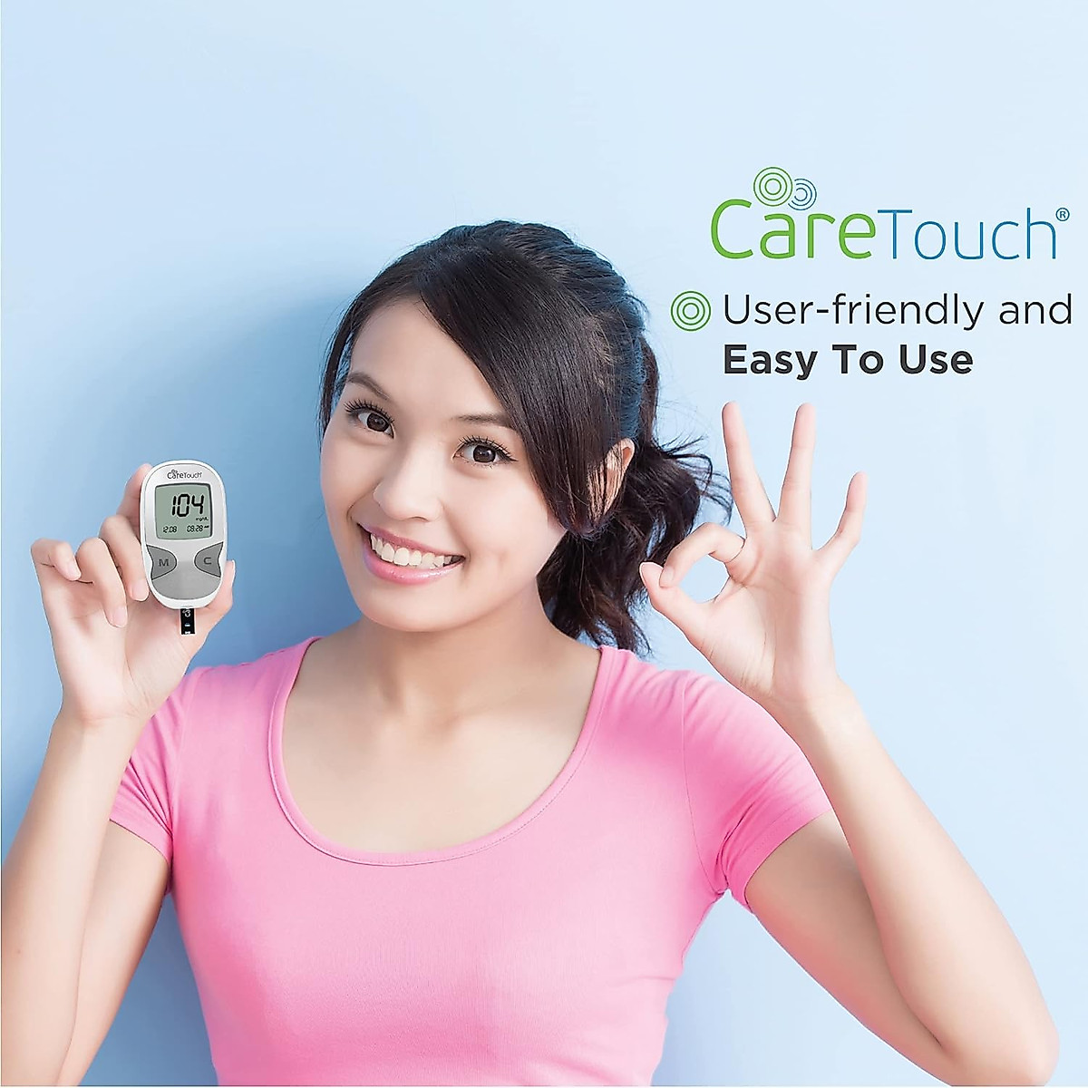 Care Touch Blood Glucose Test Strips for Diabetes I For Use with Care Touch Blood Sugar Monitor - 1 Box of 50 Diabetic Test Strips, 50 Count (Pack of 1)