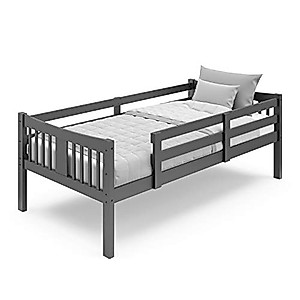 Storkcraft Caribou Twin-over-Twin Bunk Bed (Gray) – GREENGUARD Gold Certified, Converts to 2 individual twin beds