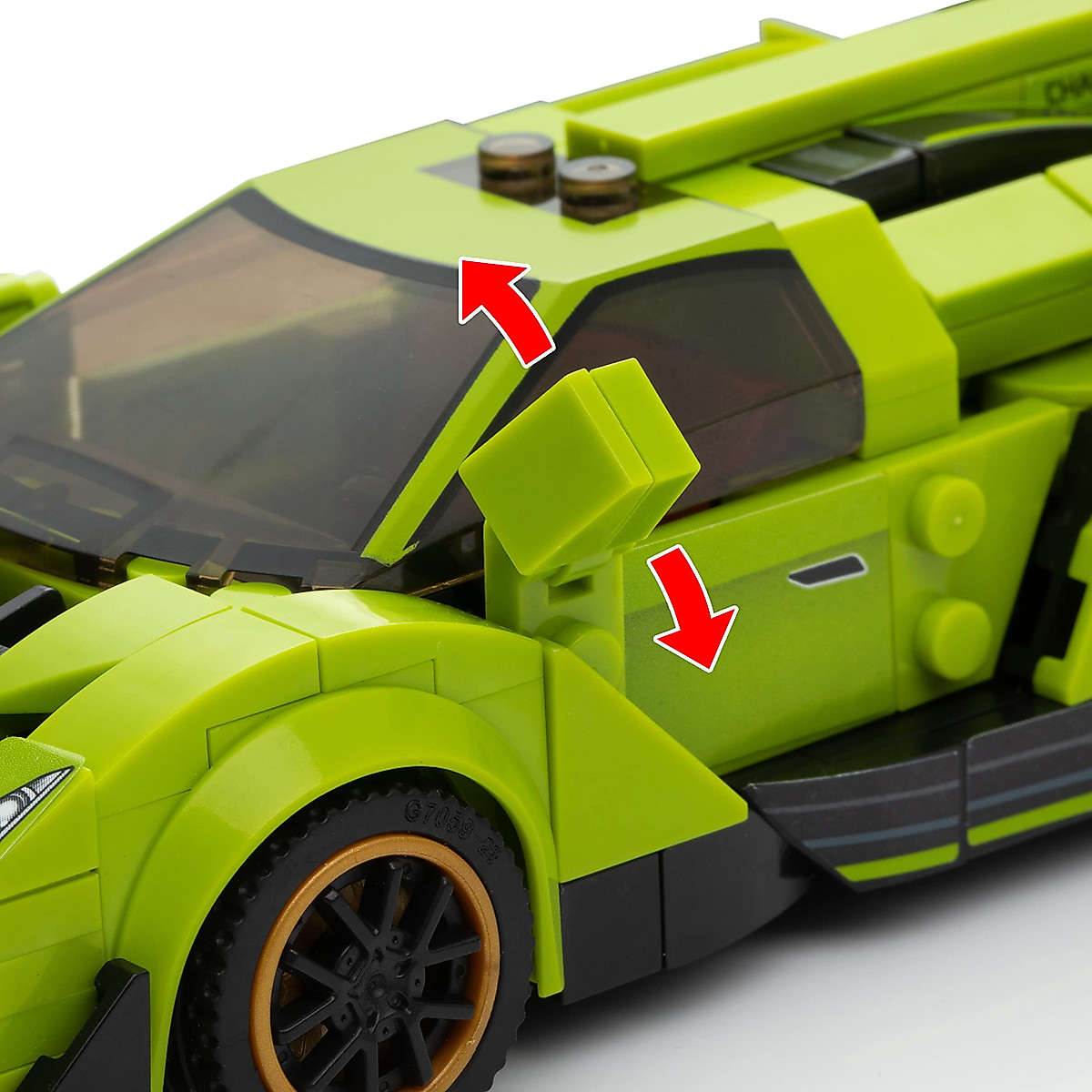 Block Builder Lambo Racing Car Building Block Set (348 Pieces). Racing Car Building Blocks for Kids and Adults