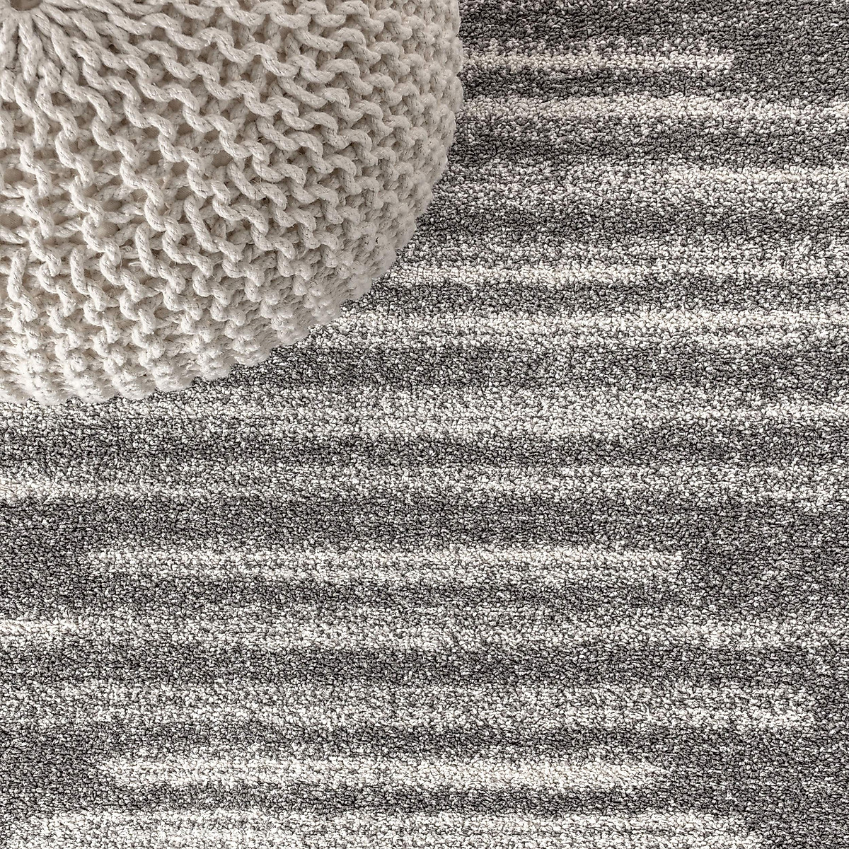 JONATHAN Y MOH205B-8 Aya Berber Stripe Geometric Indoor Farmhouse Area-Rug Bohemian Minimalistic Striped Easy-Cleaning Bedroom Kitchen Living Room Non Shedding, 8 X 10, Gray,Cream