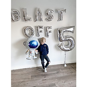 JeVenis Blast off Birthday Decoration Space Party Decoration Rocket Balloons for Space Theme Baby Shower