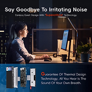 MeLE Fanless Mini PC Stick PCG02 Pro N5105 8GB/128GB Windows 11 Pro WiFi5 USB PD3.0 Micro Computer Stick Dual HDMI 4K Gigabit Ethernet BT5.1 Small PC on Business Office Industrial IOT Media Home