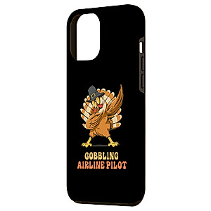 iPhone 15 Pro Max Dabbing Turkey Airline Pilot Funny Thanksgiving Case