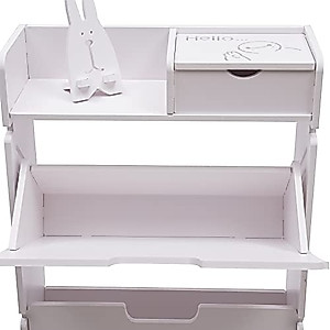 YIYIBYUS Shoe Cabinet Multifunctional Narrow Shoe Rack 2 Tier Modern Tipping White Shoes Cabinets Storage Organizer for Entryway Heels Slippers Storage
