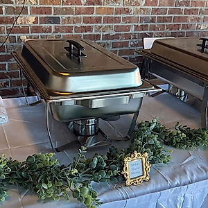 ORNKAT Chafing Dish Buffet Set[4 Pack] 8QT Stainless Steel Buffet Chafers,Catering Food Warmers Set with 6 Trays