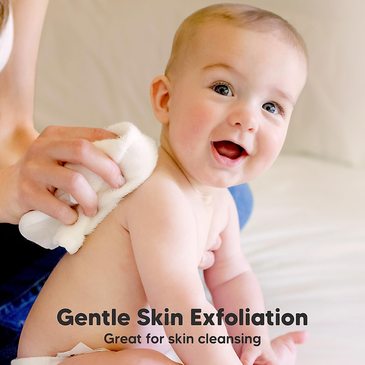 6-Pack Baby Washcloths - Soft Viscose from Bamboo Washcloth, Baby Wash Cloths for Newborn, Kids, Bath Baby Towels, Face Towel, Face Cloths for Washing Face (White)