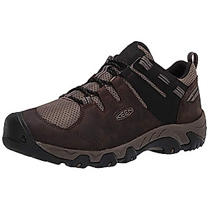 KEEN Men's Steens Vent Low Height Breathable Hiking Shoes, Brown, 10