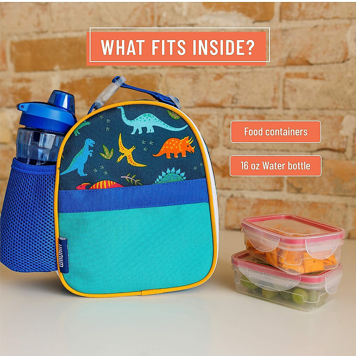 Wildkin Pack-it-All Backpack Bundle with Clip-in Lunch Box (Jurassic Dinosaurs)