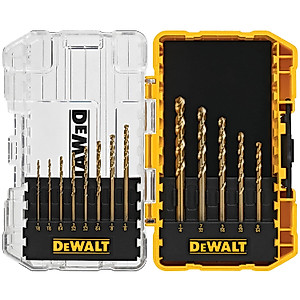 DEWALT Split-Point Twist Drill-Bit Assortment, Titanium Nitride Coated, 13pc (DW1363)