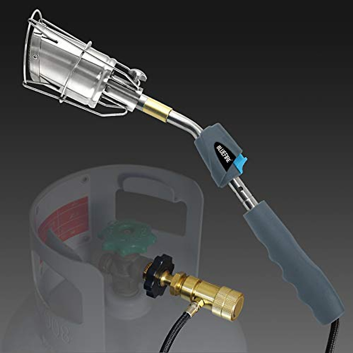 BLUEFIRE Universal Fit Propane Tank Adapter Convert POL QCC1 Type 1 to CGA 600 Devices Torch Burner Heater Connect 20 lb LP Service Valve to Appliance Tools Fuel on 1lb Handheld MAPP MAP Gas Cylinder
