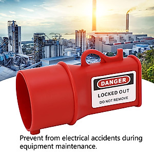 Socket Lockout Device Electrical Lockout Tag Out Kits Safety Padlock 55mm ID Pin and Sleeve Socket Lock for Replacement