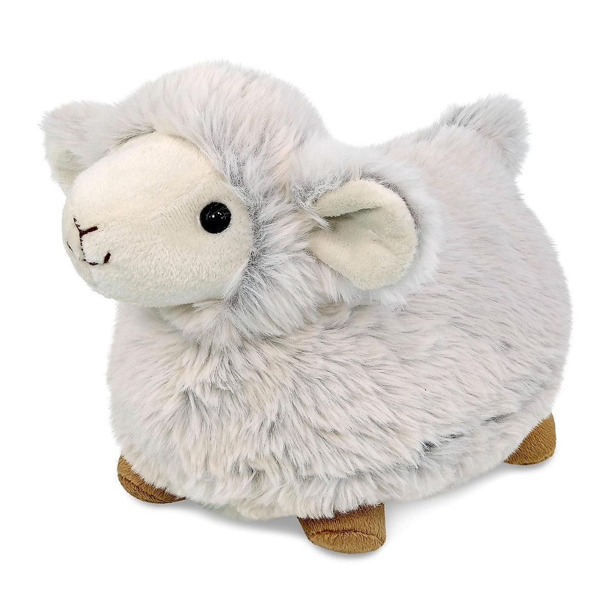 DolliBu White Sheep Plush Toy - Super Soft Sheep Stuffed Animal for Girls and Boys, Cute and Cuddly Farm Stuffed Animal, Realistic Stuffed Sheep Plush Gift, Decor for Baby, Kids, Adults - 11.5 Inches
