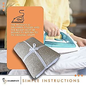 Lullababy and Co Baby Changing Basket with Two Covers – Practical Basket with Foam Pad – Cotton Rope Diaper Changing Station with Waterproof Cover - Changing Table Topper