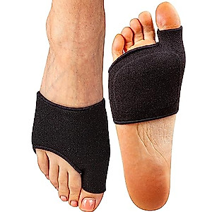 Brison Metatarsal Pads for Women and Men Ball of Foot Cushion - Gel Sleeves Cushions Pad - Fabric Soft Socks for Supports Feet Pain Relief (Beige) (Black)