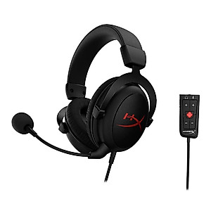 HyperX Cloud Core USB Gaming Headset, DTS Headphone:X Spatial Audio, Detachable Noise-Cancelling Mic, Comfortable Memory Foam, Durable Aluminum Frame for PC, Xbox Series X|S, Xbox One, Black (Renewed)