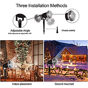 Christmas Snowflake Projector Lights Outdoor Indoor Snow Storm Waterproof LED Snowfall Projection Lamp for Christmas Theme Party Holiday Halloween Home Birthday Party Holiday Garden Decoration
