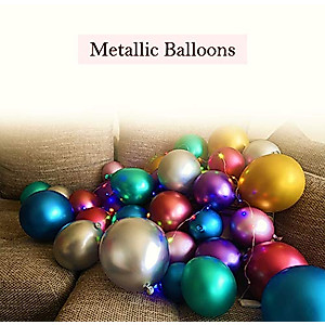 Serene Roses Royal Gold Baby Baby Shower Decorations: 36 Metallic Balloons, 4 Embossed Gold Boxes with 3x4 BABY Letters, 4 LED LIGHTS INCLUDED. Elegant Decoration for Your Little Prince or Princess